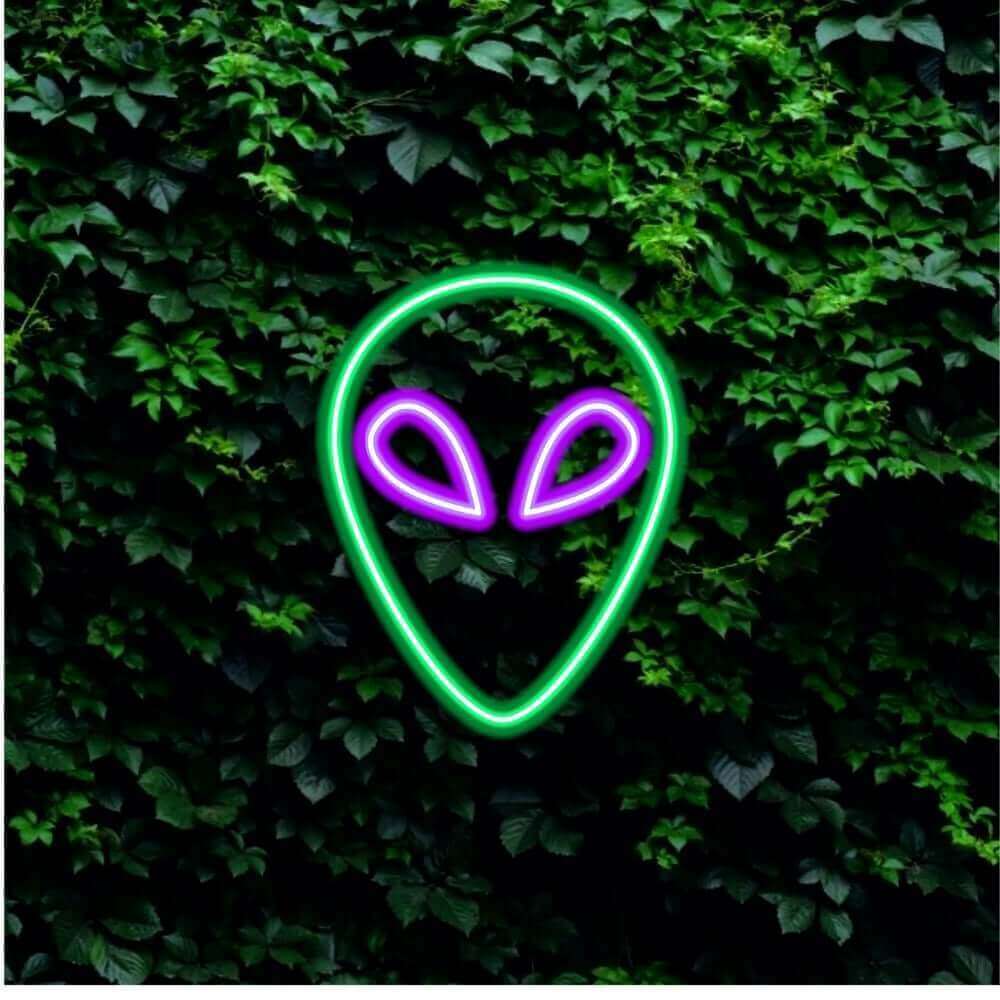 Alien LED Neon Sign - Made in London Emoji Neon Signs