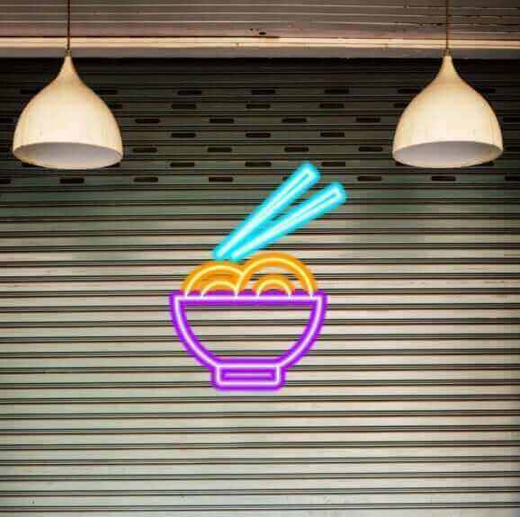 Asian Soup LED Neon Sign - Made in London Food Restaurants Neon Signs