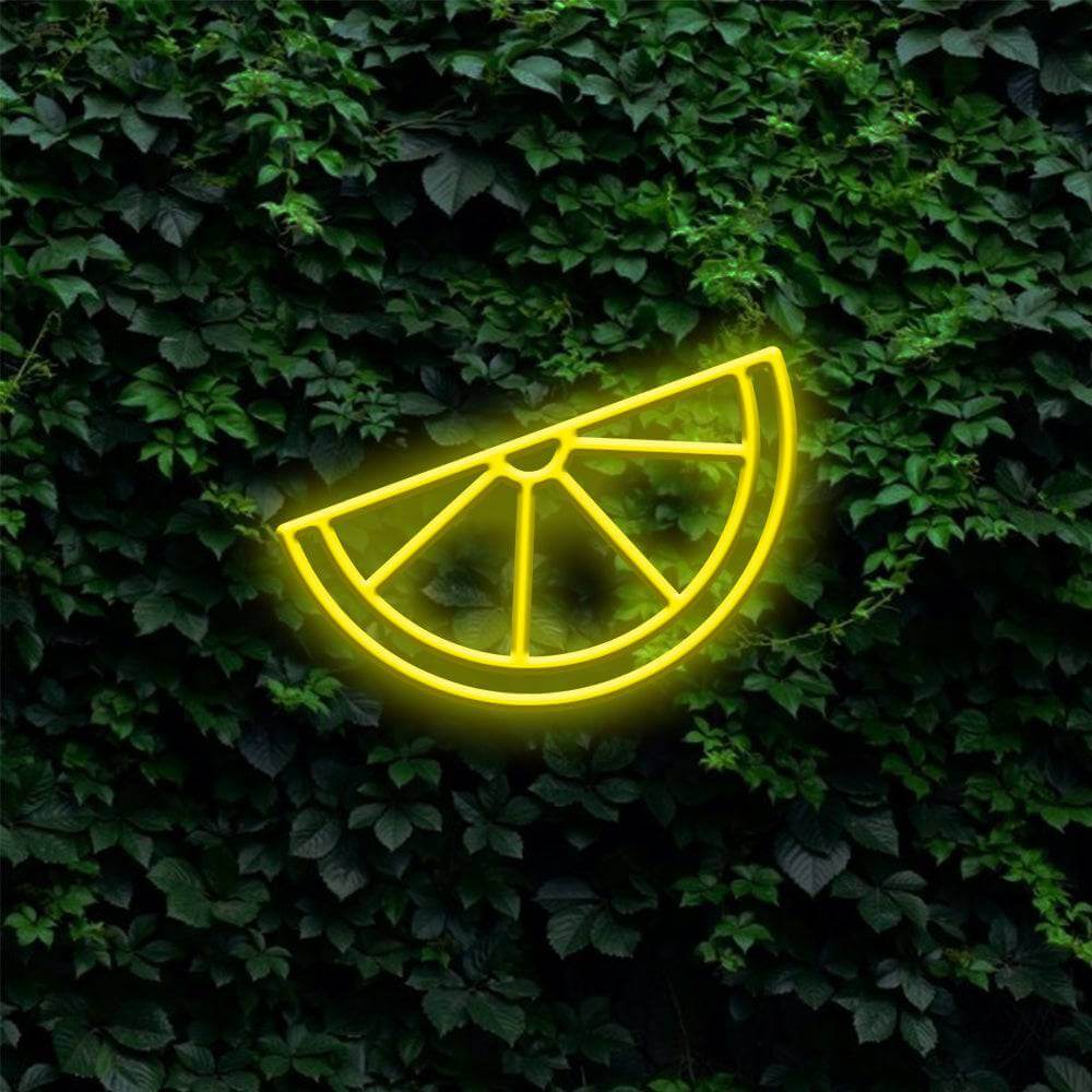 Lemon Slice LED Neon Sign - Made in London Food Restaurants Neon Signs