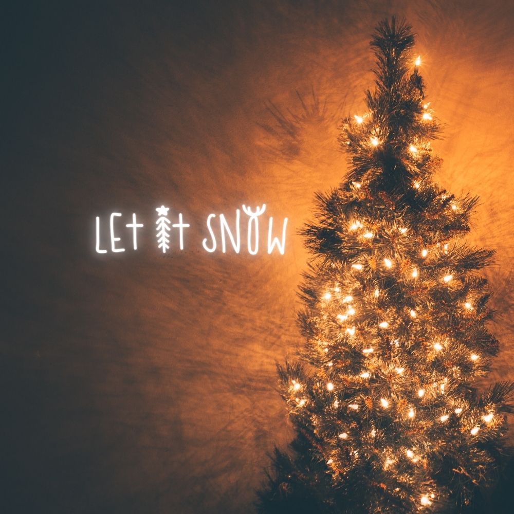 Let It Snow LED Neon Sign - Made in London Christmas Neon Signs