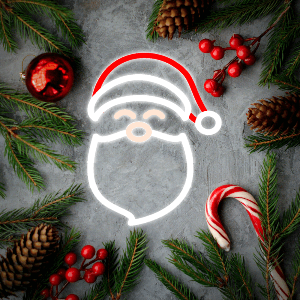 Santa Claus LED Neon Sign - Made in London Christmas Neon Signs